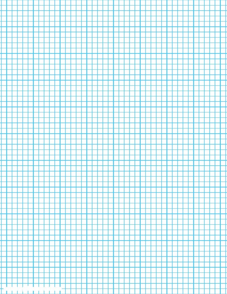 Graph Paper 5 Squares Per Inch - Printable Template